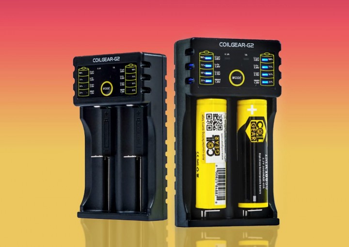 Authentic CoilGear Charger Baterai 18650 2 Slot with USB Output - COILGEAR