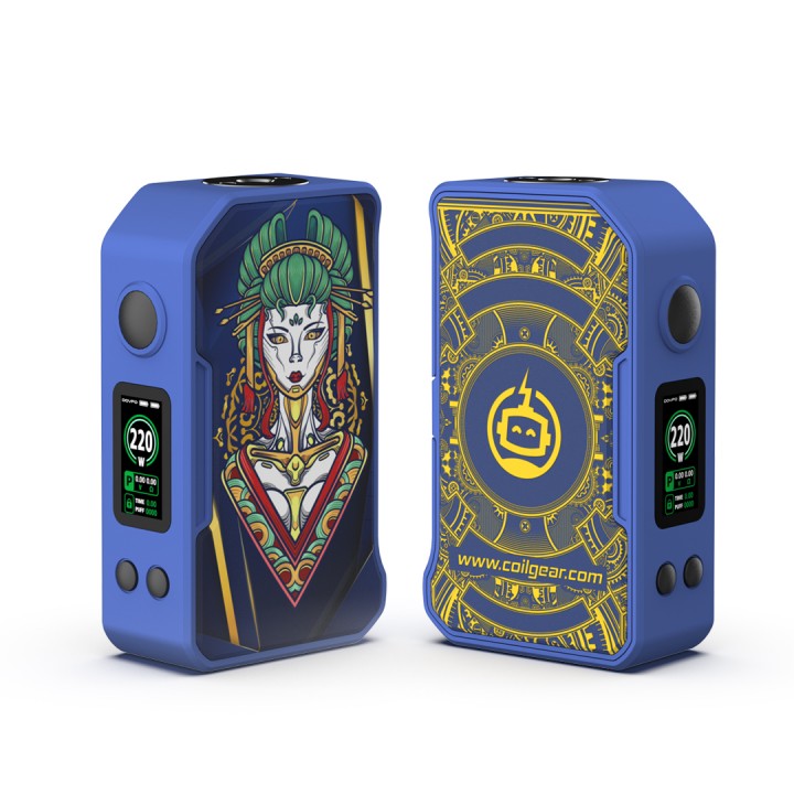 Authentic Dovpo MVP II x CoilGear LE Box Mod Geisha Robot-Blue Navy ...