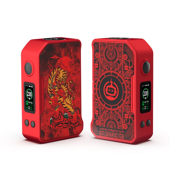 Authentic Dovpo MVP II x CoilGear LE Box Mod Balinese Tiger-red - COILGEAR