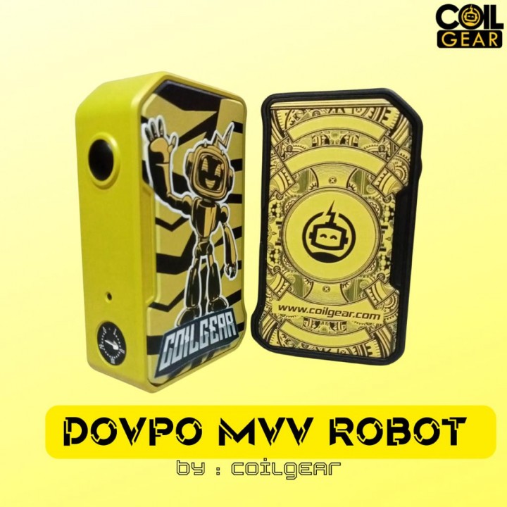 Authentic Dovpo MVV II x Coilgear ROBOT Edition Box Mod Black - COILGEAR