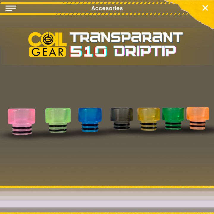 Coil Gear Transparant 510 Driptip Pink - COILGEAR