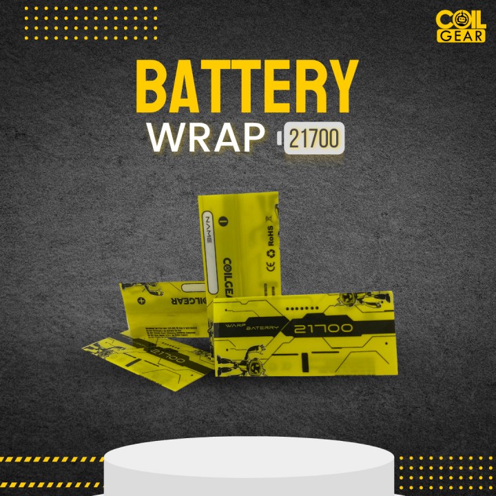 PVC Battery Wrap 21700 Yellow - COILGEAR